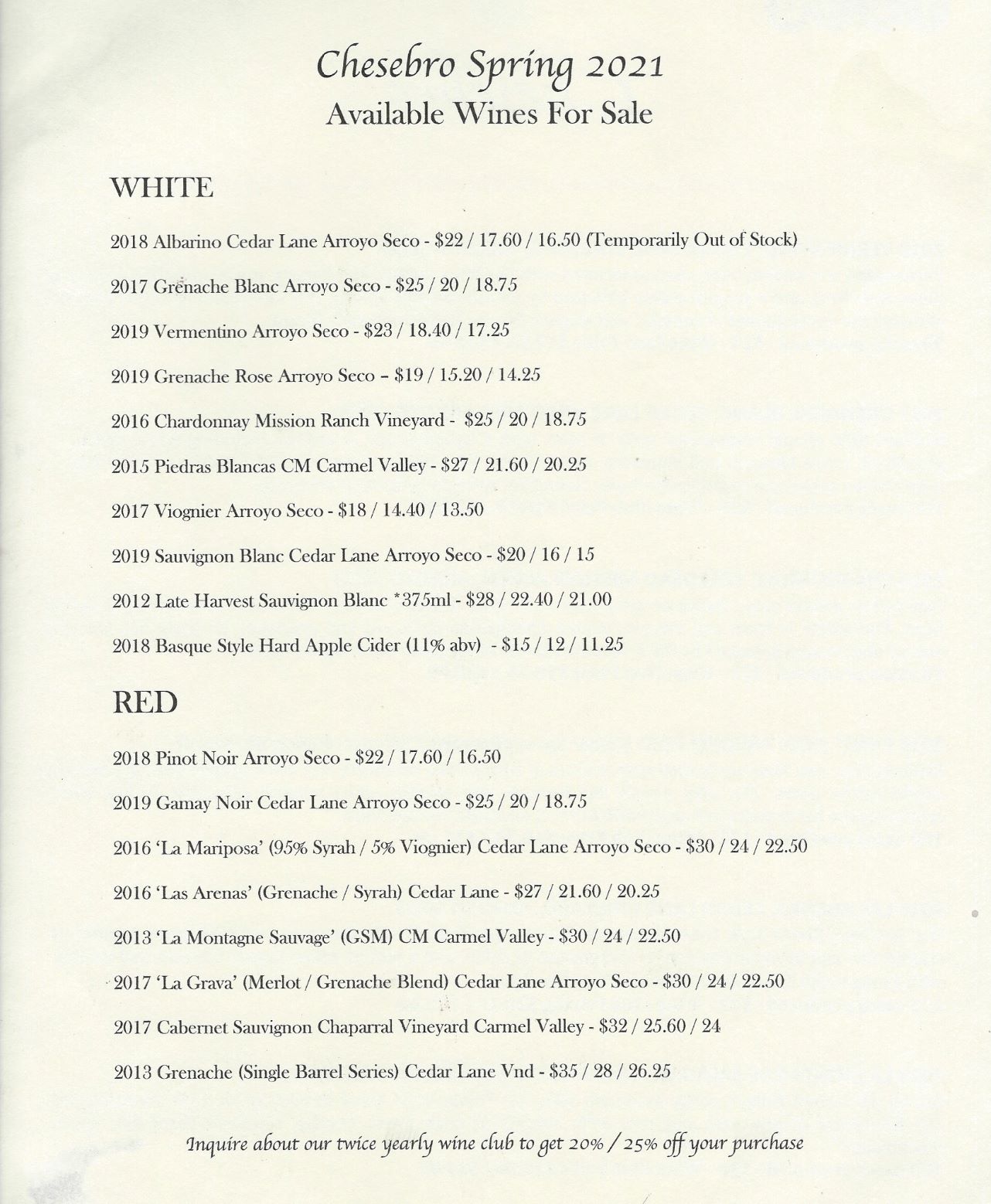 Chesebro Round Two: The Reds! - Decanting Monterey - A Central Coast ...